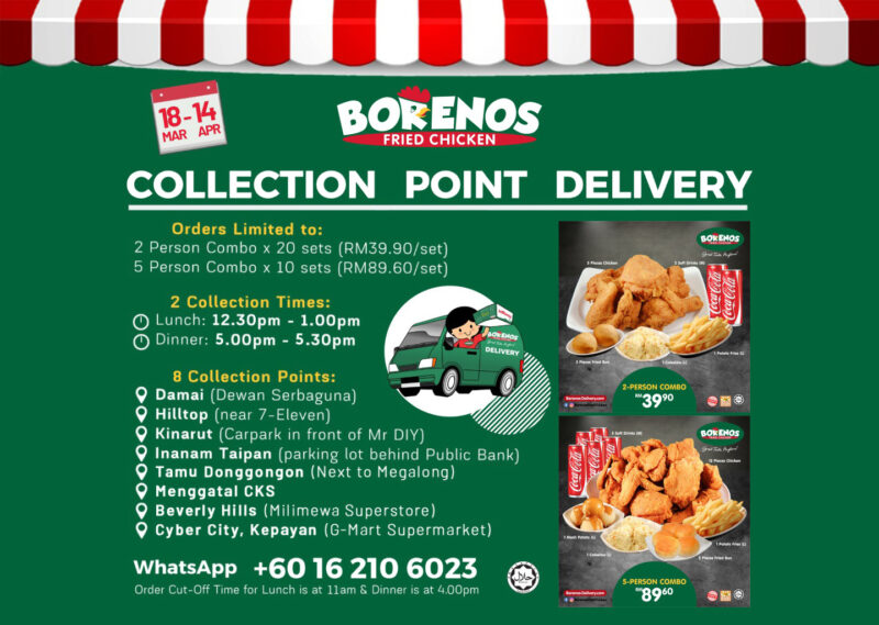 Borenos Districts Delivery in Sabah - Stay Safe! - Borenos Fried ...